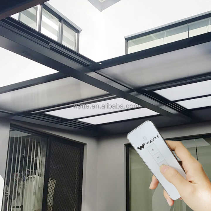 Custom Made Electric Motorized Retractable Sliding Glass Roof Window ...
