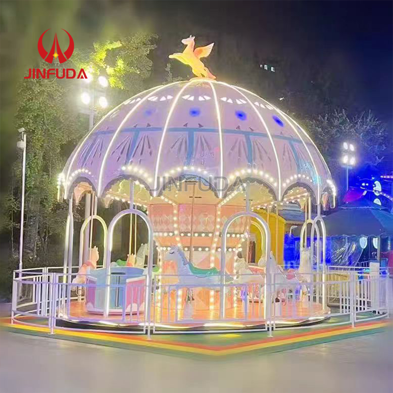 Rides Fiberglass Carousel Shopping Mall Rides Park Attraction Electric ...
