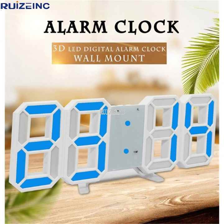 3D LED Digital Clock Simple and Fashionable LED Electronic Clock USB ...
