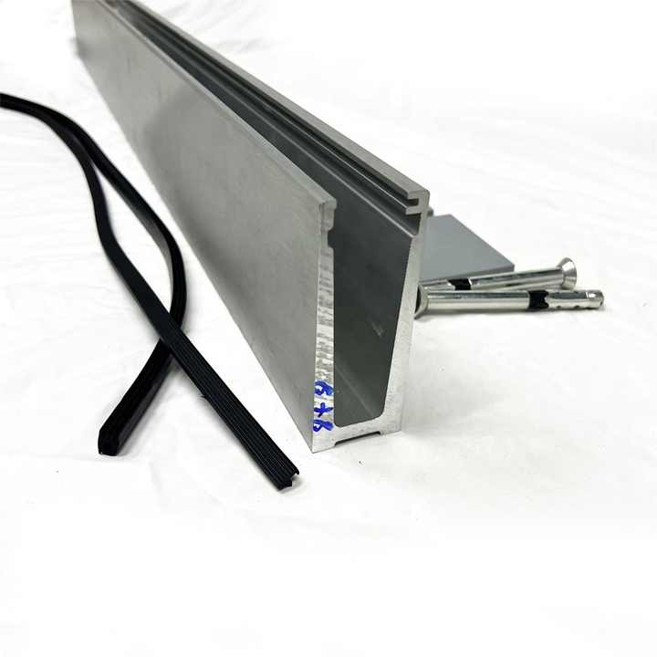 Frameless Glass Aluminum Profile Bottom Railing U Channel Decking ...
