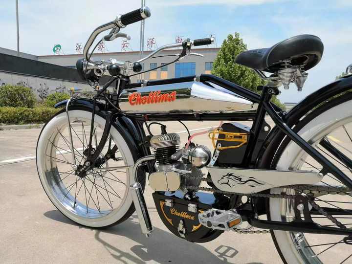 Motorized Gasoline Bicycle | 26" Gas Engine Bike with Steel Frame for ...