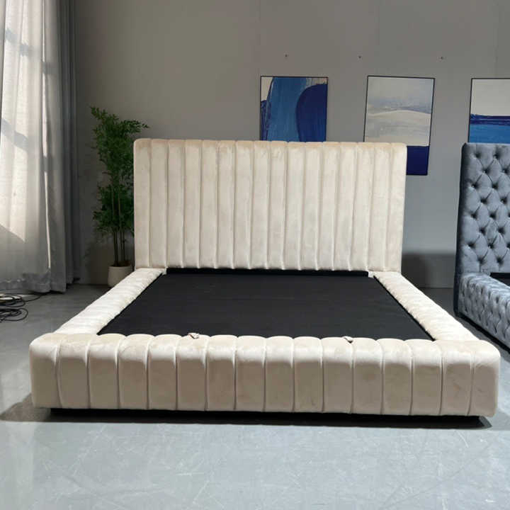 Turkish Style Luxury Wood Bedroom Sets Double Upholstered Bed Room ...