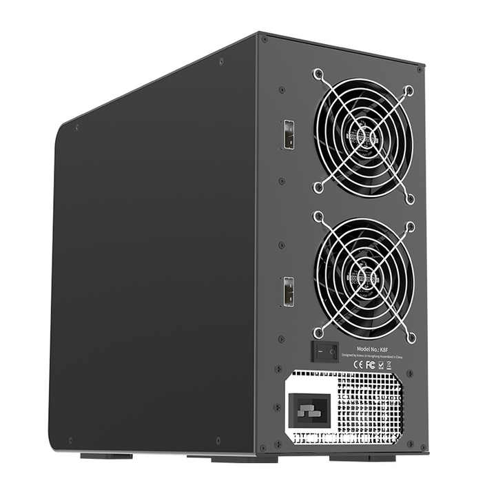 Aluminum Multi 8 Bays 2.5"/3.5" SAS/SATA HDD/SSD Enclosure
