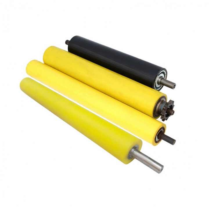 RUIYAN Non-Drive Rubber Coated Conveyor Roller for Belt System