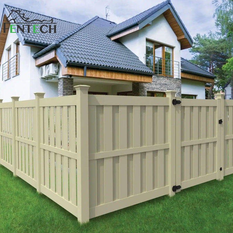 Fentech Premium Vinyl Shadow Box Fence Modern Design PVC Semi-Privacy ...