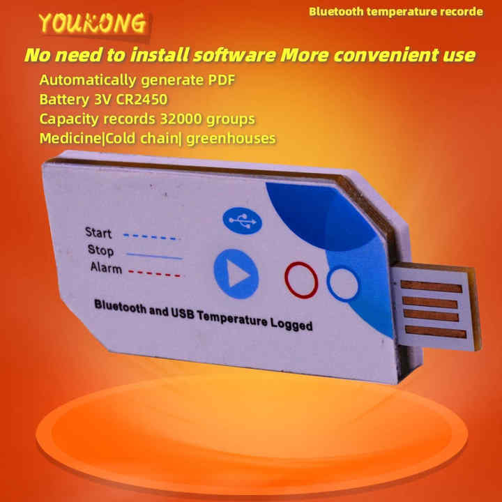 Single Use USB Temperature Humidity Recorder - Bluetooth Data Logger ...