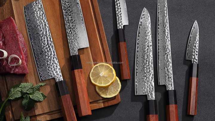 Hand Forge Vintage Hammer Blade VG10 Damascus Steel Knives