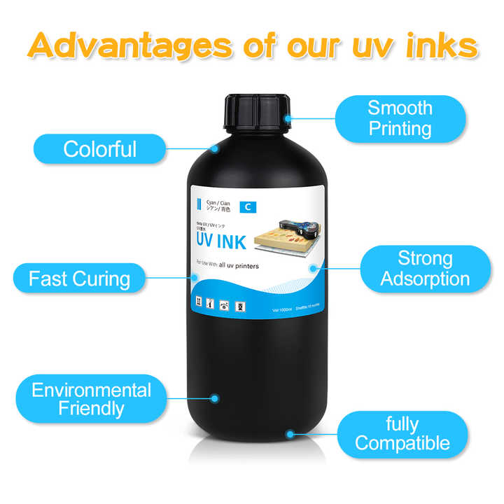 Winnerjet 1000ml LED UV Curable Ink Soft Neutral Hard UV Ink for Epson XP600 I3200 TX800 1390 ...
