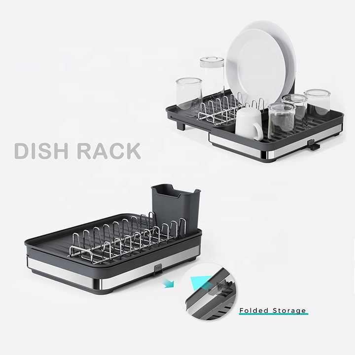 Jollylan Multi-Functional Dish Drainer - Space-Saving Kitchen Organizer