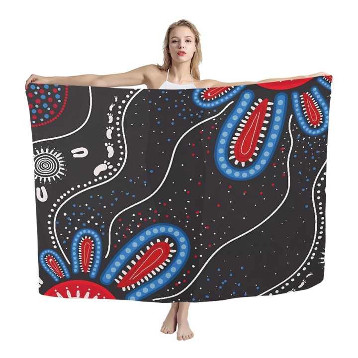 Indigenous Australian Aboriginal Print Bikini Sarong