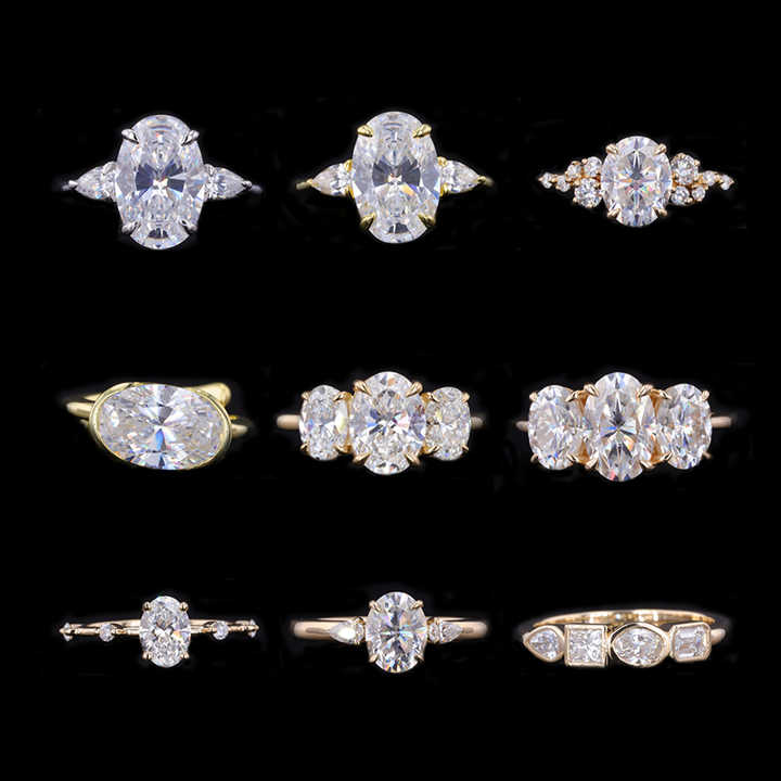 Lab Diamond Jewelry Fine Rings 14k Gold Igi Certified 3CT Oval Lab ...