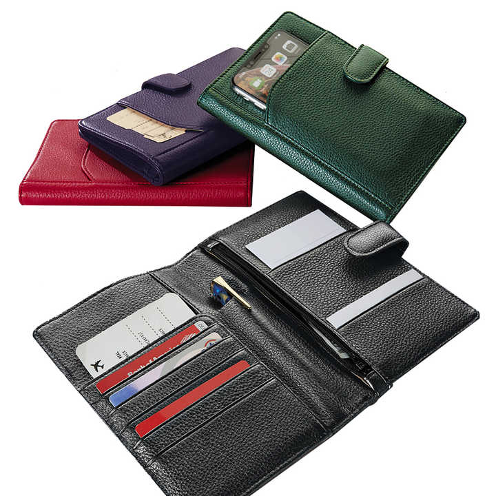 Eco-Friendly Leather Manufacturer Women Certificate Wallet Magnetic ...