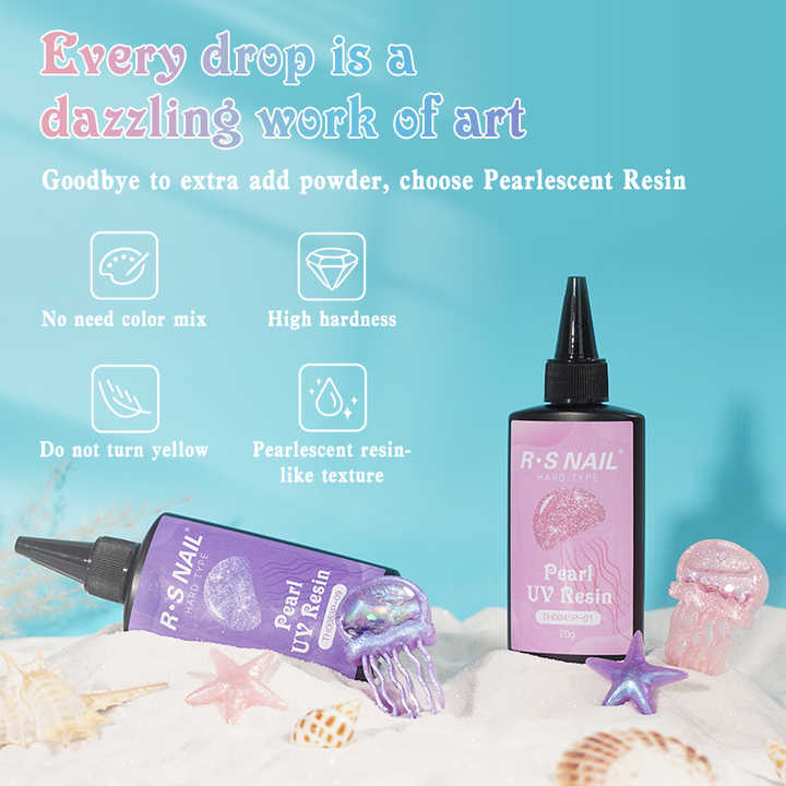 Ransheng Customize 70g Pearl UV Resin Hard Type for Craft Epoxy Uv Resin Sunlight Ultraviolet ...