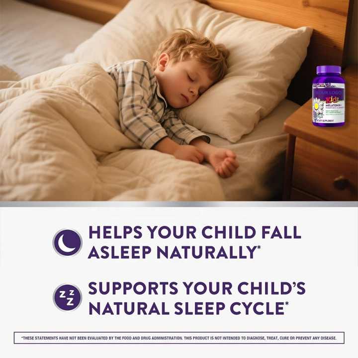 OEM/ODM Customizable Kids Sleep Support Gummies with Melatonin Berry ...