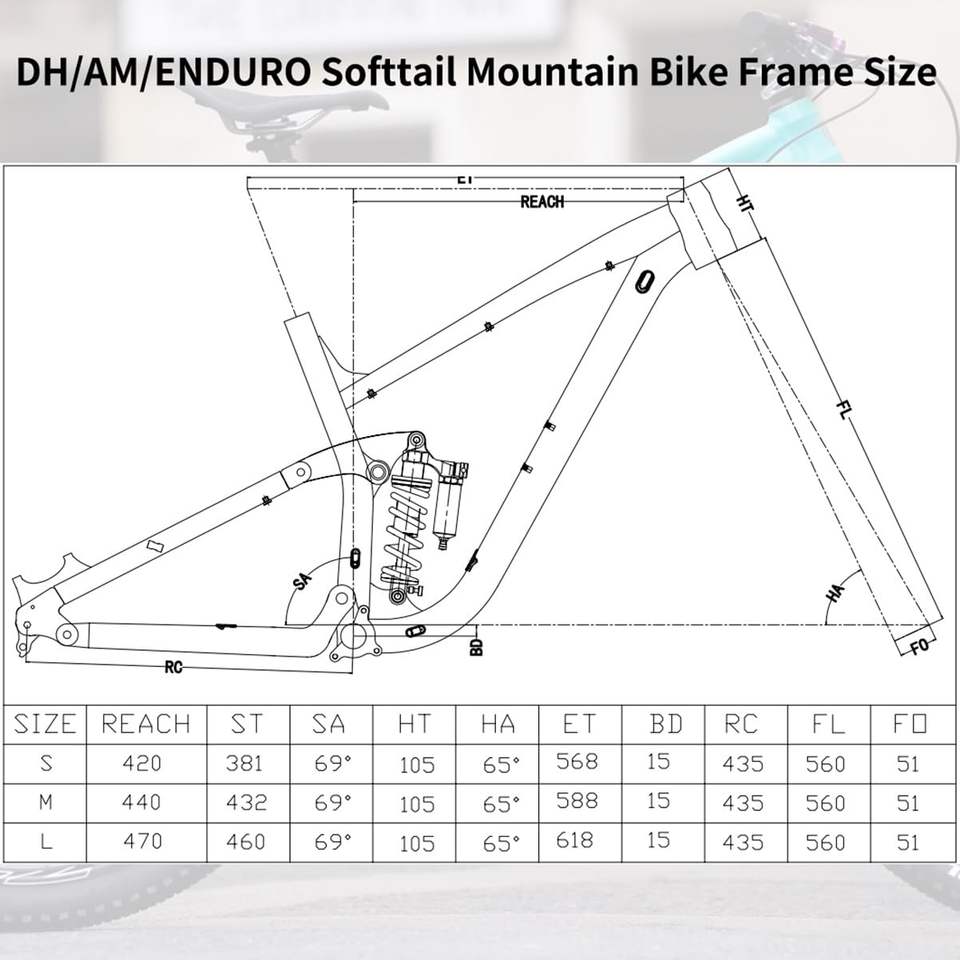 Full Suspension Mountain Bike Frame with Shock Absorber 27.5/29er Disc ...