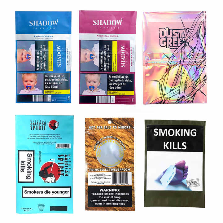 Wholesale Tobacco Baccy Bag Packing Zipper Rolling Tobacco Packaging ...