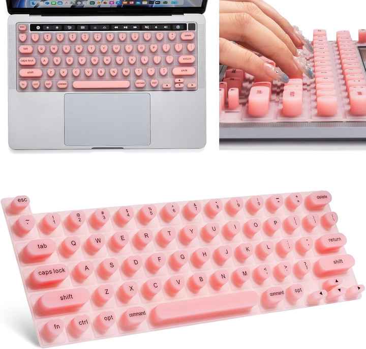 Long Nail Pink Protect Nails Silicone Keyboard Pad Laptop Portable ...