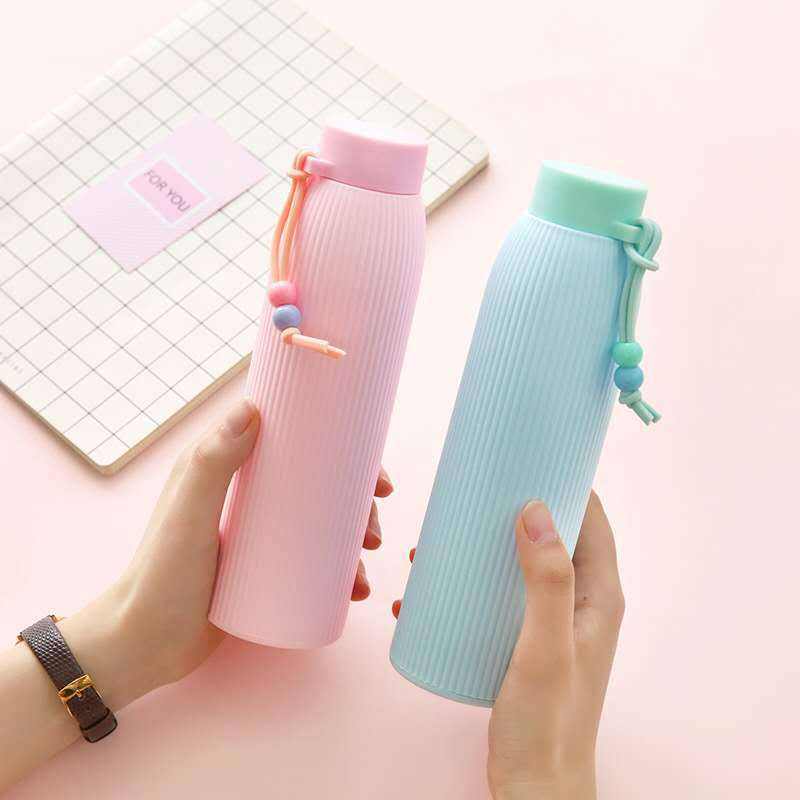 Double Bead Insulated Glass Drinkware Heat-Resistant Easy-Carry for ...