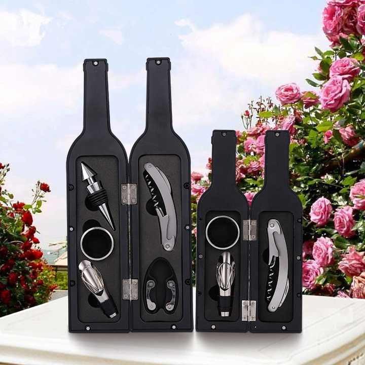 Wholesale 5 Piece Wine Bottle Shaped Opener Set Gift Set
