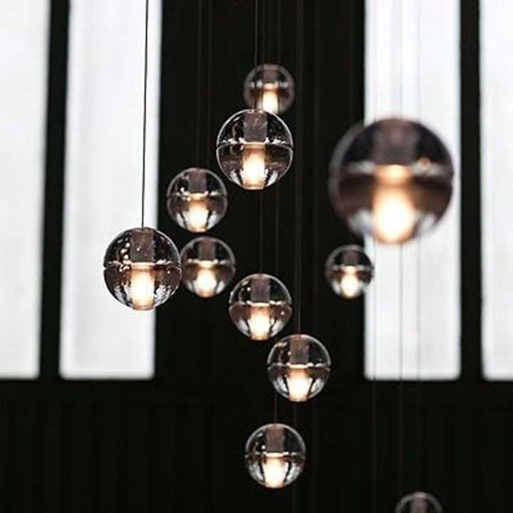 Aluminum and Glass Modern Lighting Fixture Hanging Lamp Home Use ...