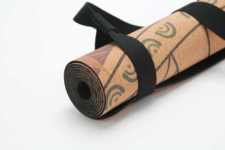 Textured Selection Fine-Grain Cork Yoga Mat, Fabric-Based Thin Sheet ...