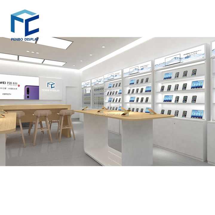 Shopify Mobile Phone Shop Interior Design - Custom Counters