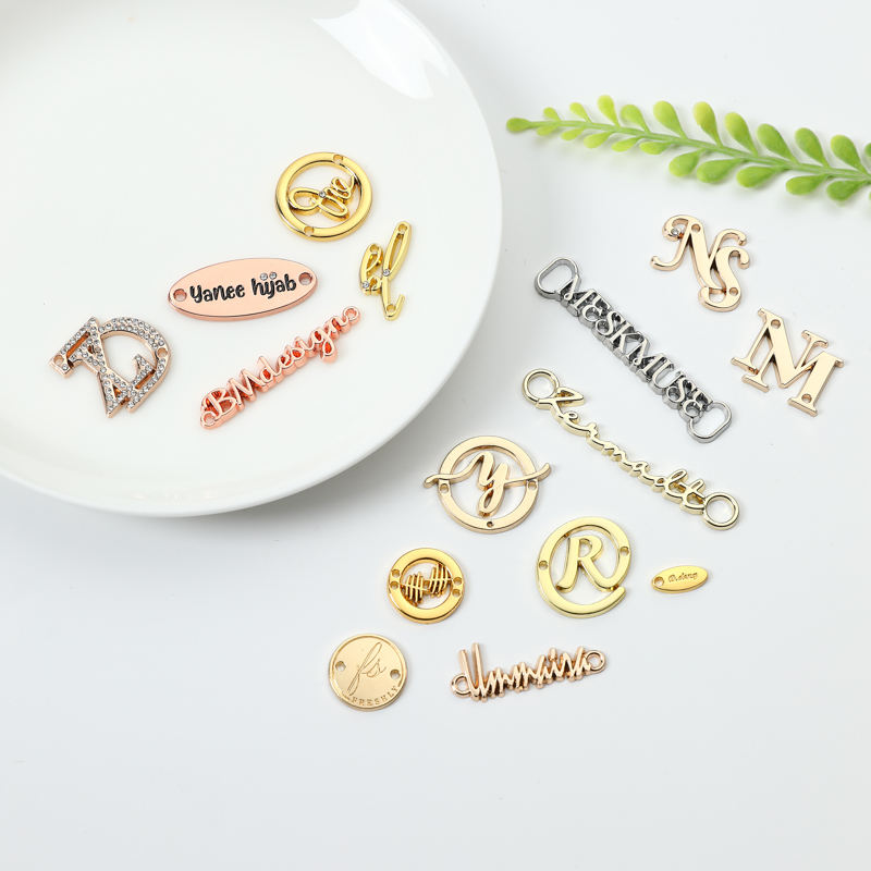 Cut Out Brand Logo - Customized Sew on Name Plate Gold