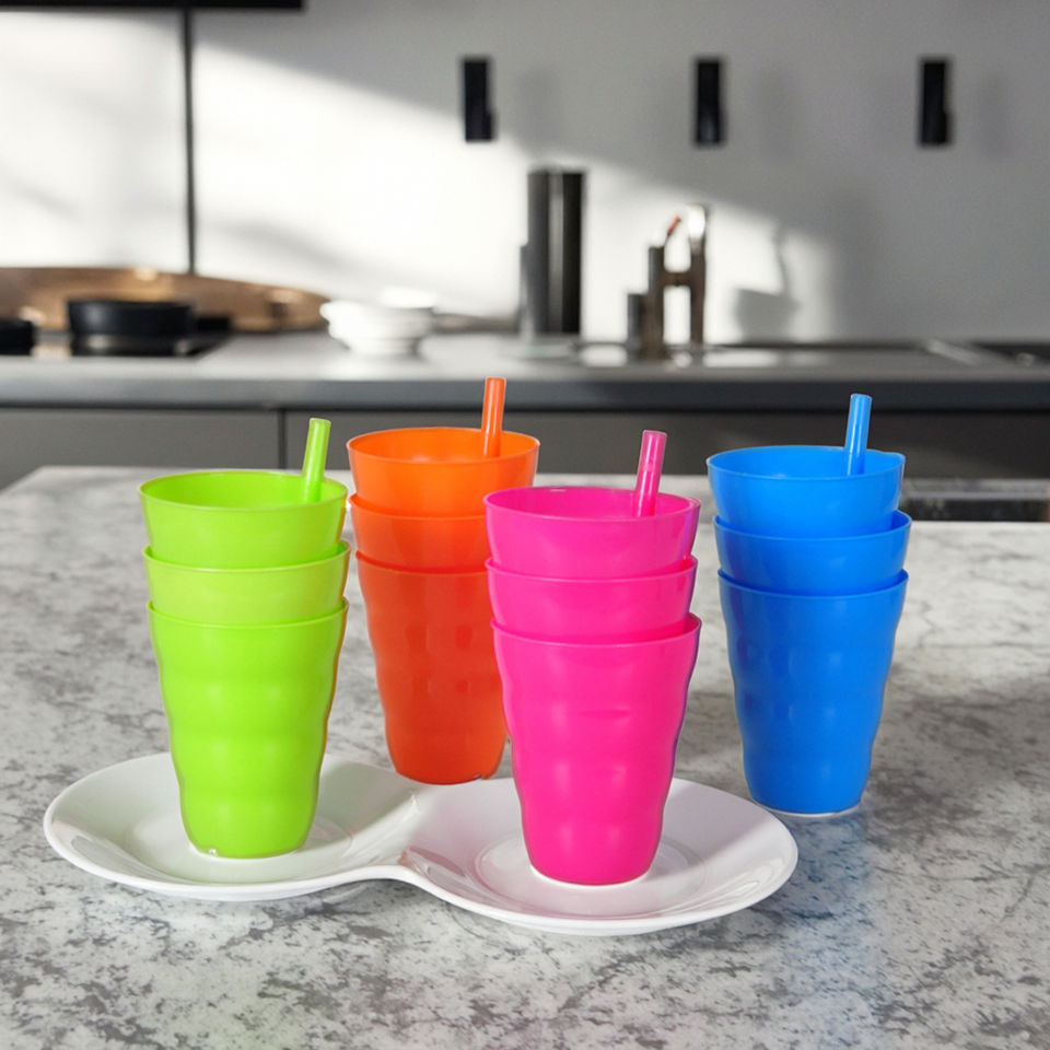 Wholesale 300 ML Customized Plastic Straw Cup - Reusable