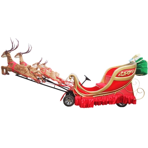 2020 Large Fiberglass Santa Sleigh for Outdoor Christmas Decoration