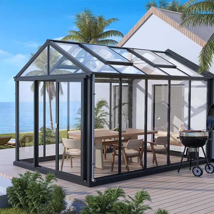 Modern Design Tiny House Prefabricated Aluminum Gable Sunroom ...