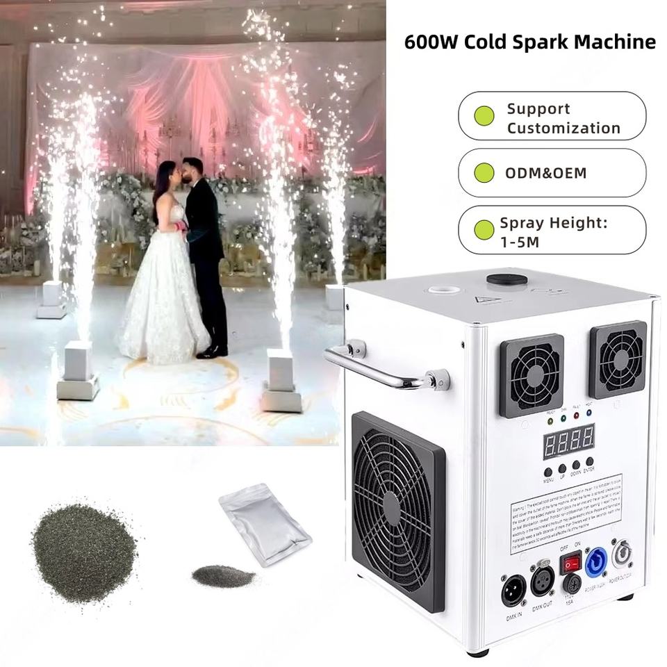 Dual Control 600W Cold Spark Machine 1-5M Spark Height for Wedding ...