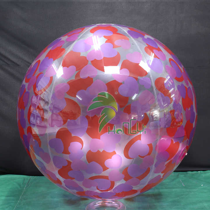 HONGYI Inflatable Custom PVC Transparent Beach Ball Clear Balloon with ...