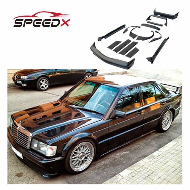 For Mercedes W201 190E Body Kit Evo2 Front Bumper Rear Bumper Fender ...