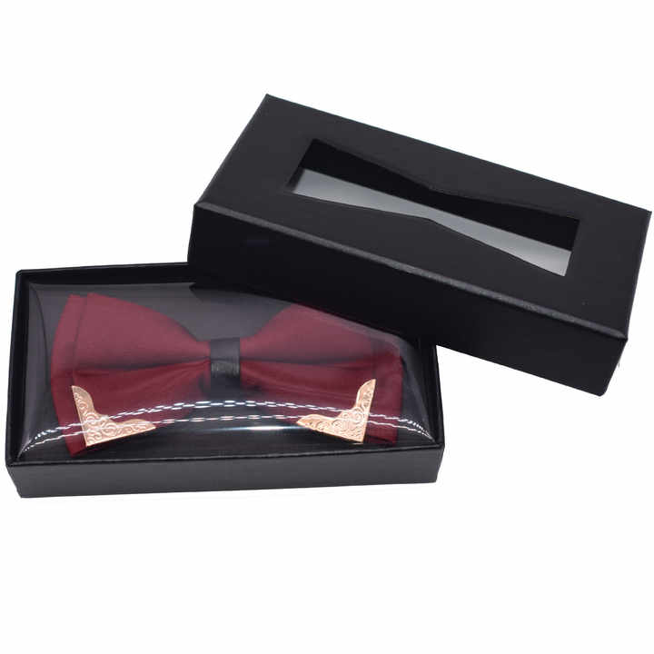 Promotional Black Gift Box Bowtie Packaging for Bow Ties Custom ...