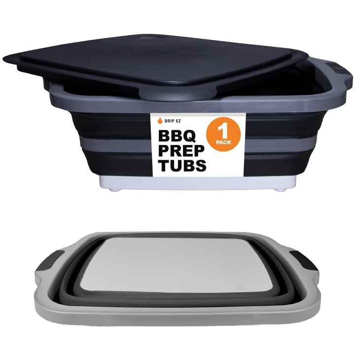 Collapsible BBQ Prep Tub - Efficient Meal Prep & Storage