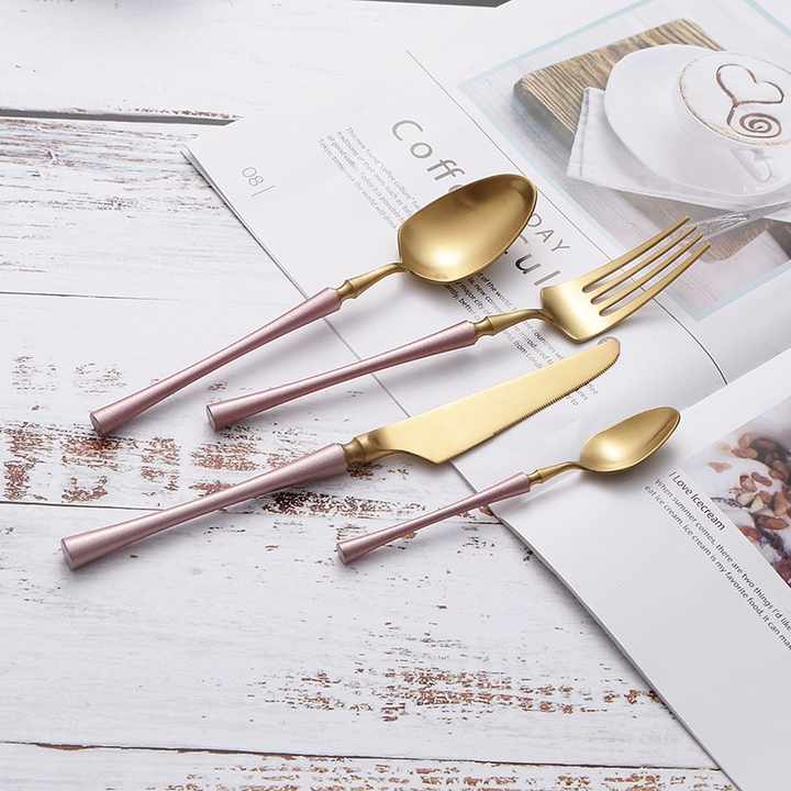 European Style Exquisite Fork Knife Spoon Flatware Set Hotel Restaurant ...
