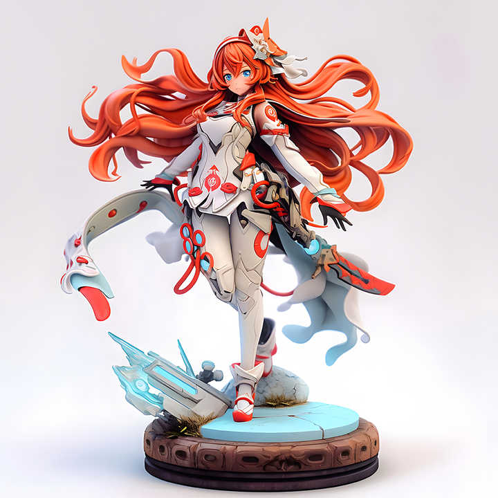Customized 3D Printed Action Figures and Anime Characters