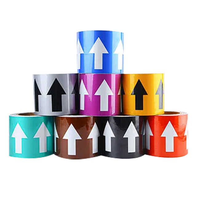 MANCAI Custom Pipe Marker Directional Flow Arrow Tape IMO Pipe Marking ...