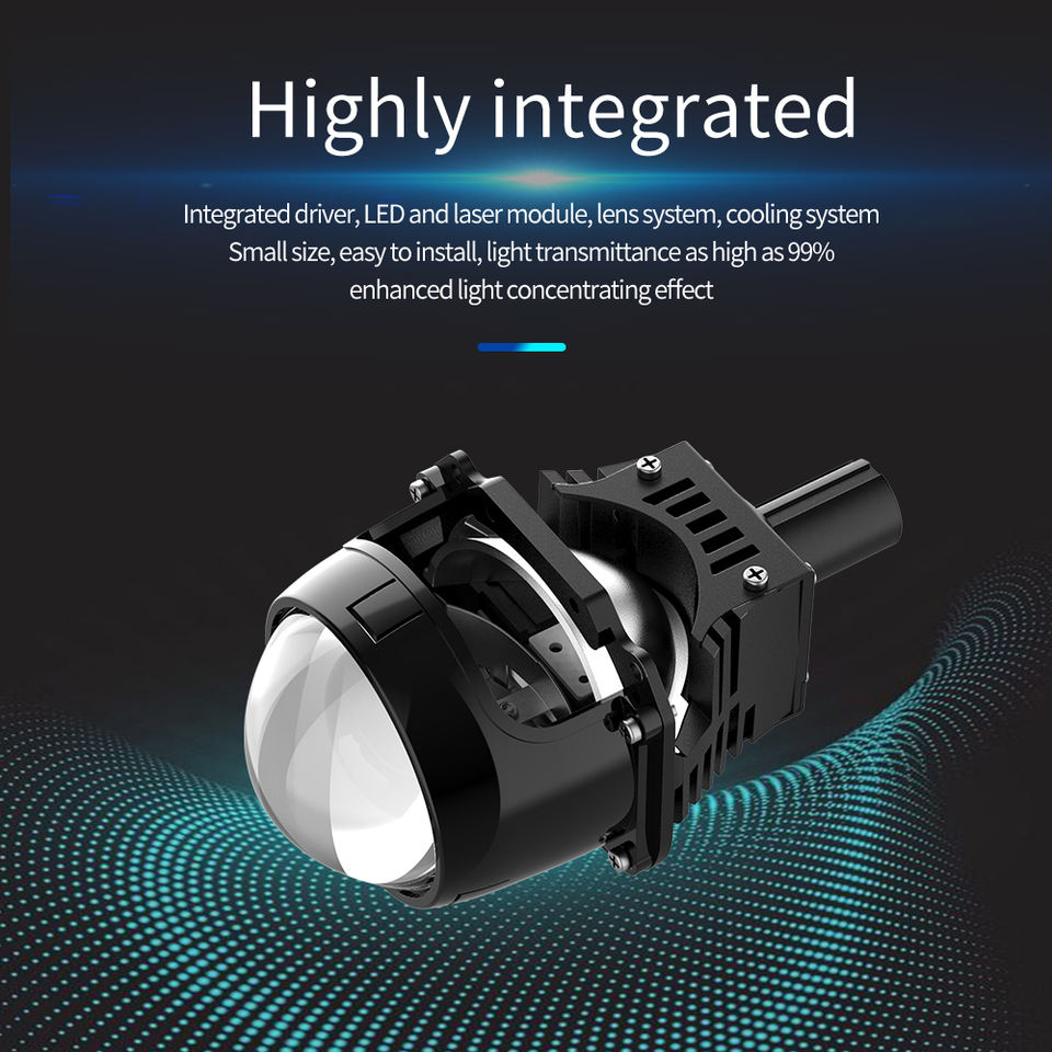 G90A Bi LED Projector Lens Car Headlight - 110W, 6000K