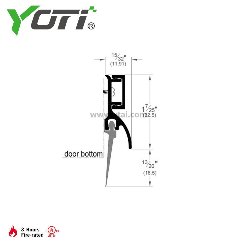 YDB201 Modern Design Metal Door Aluminum Door Bottom Sweep with ...