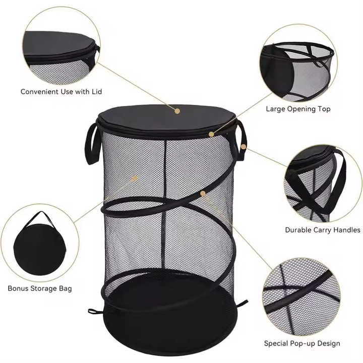 Pop up Collapsible Laundry Baskets Popup Laundry Hamper Customized ...
