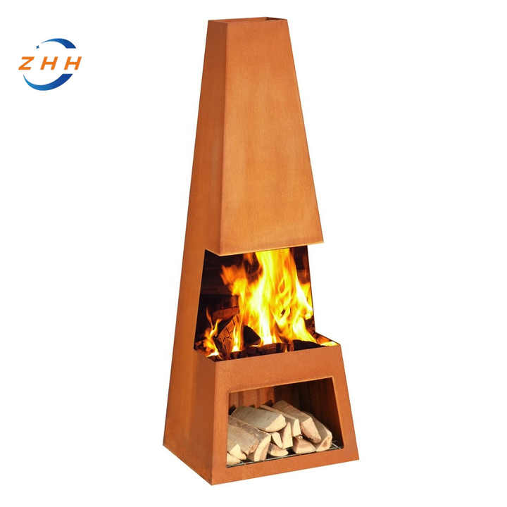 High Quality Corten Steel Rusty Fire Pit Wood Burning Barbecue Style ...