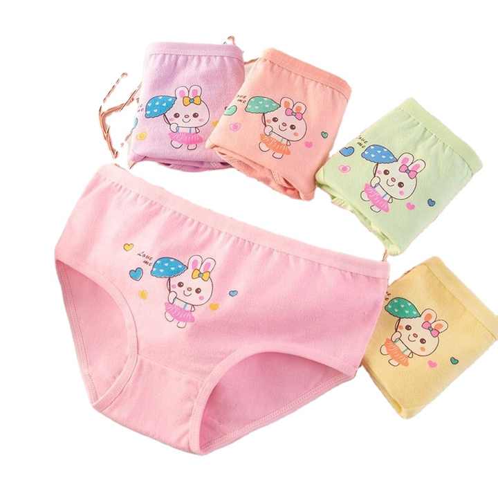 Shop Cute Cartoon Print Panties For Little Girls 100 Cotton