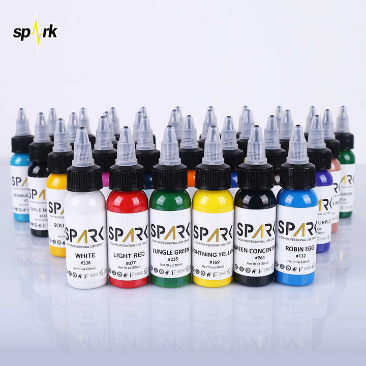Professional SPARK 1OZ 25 Color Set Tattoo Ink Display 66 Colors for ...