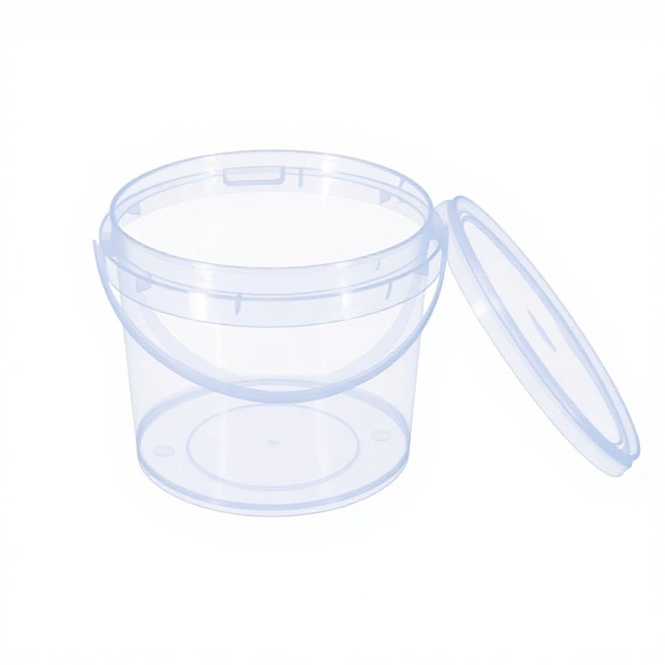 Eco Friendly Transparent Plastic Pail with Lid for Milk Food Storage ...