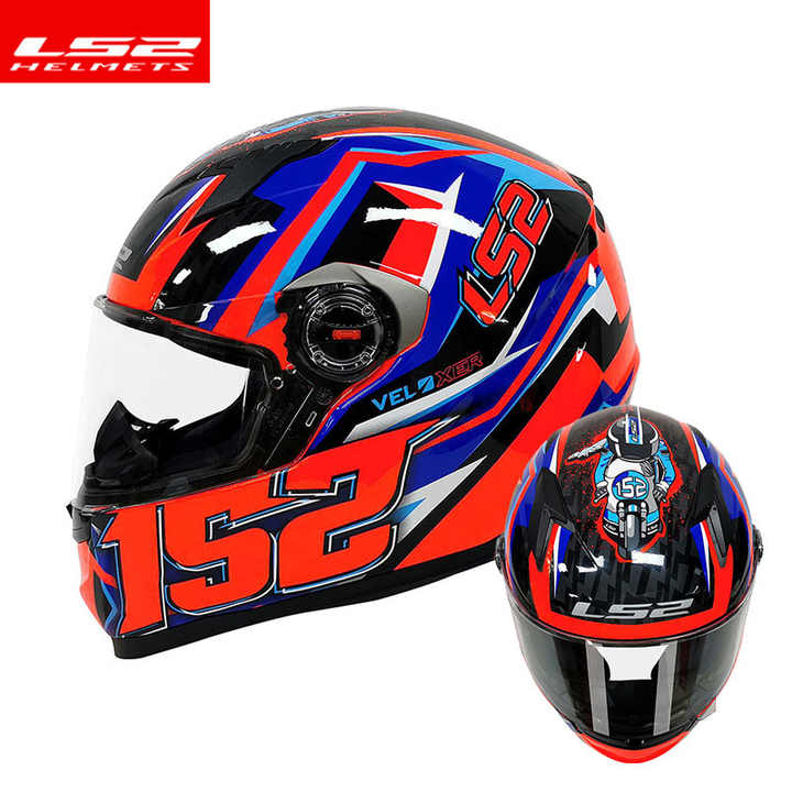 LS2 Full Face Motorcycle Helmet - Motocross Racing Casco Moto