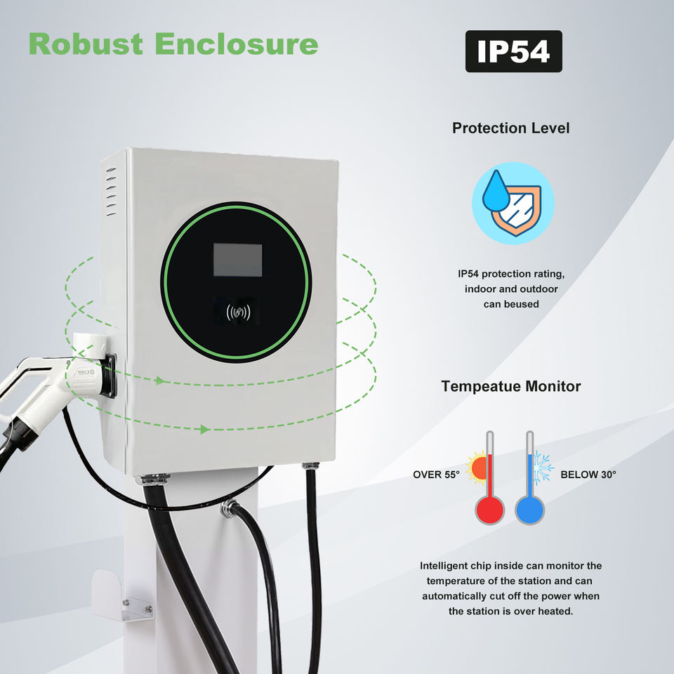 20KW/30KW/40KW Wallbox Charging Stations CCS1/CCS2 Commercial/Home Single Gun DC Charger Ev with ...