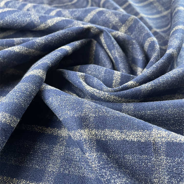 Customized Brushed Heavy Weight Check Yarn Dyed Polyester Rayon Spandex ...