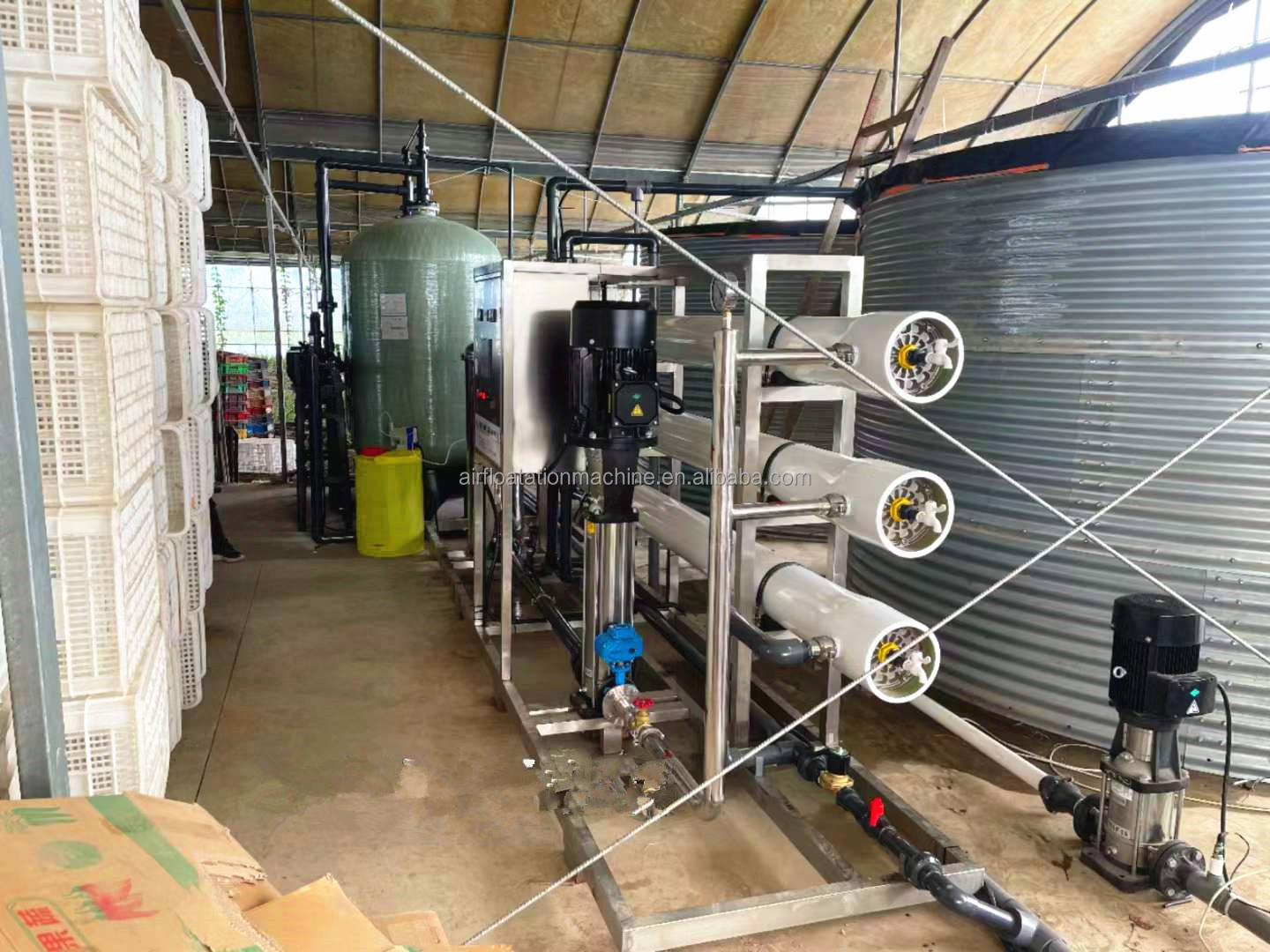 Cheap RO 1 Ton Reverse Osmosis Purified Water Treatment 1000L/H ...