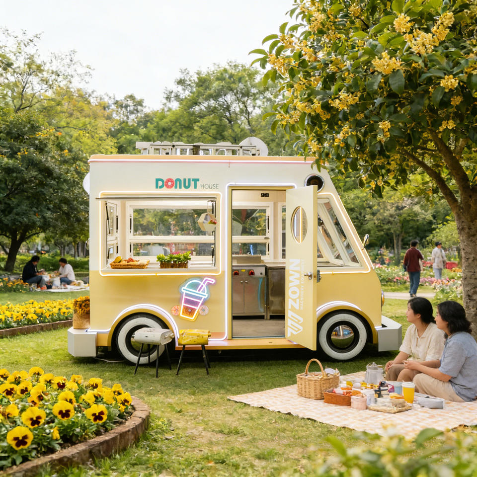 Modern Streamlined Electric Food Cart Multi‑Function Vending Cart for ...